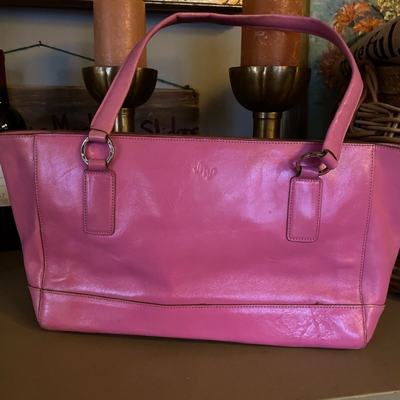 Monsac | Bags | Monsac Pink Leather Handbag | Poshmark